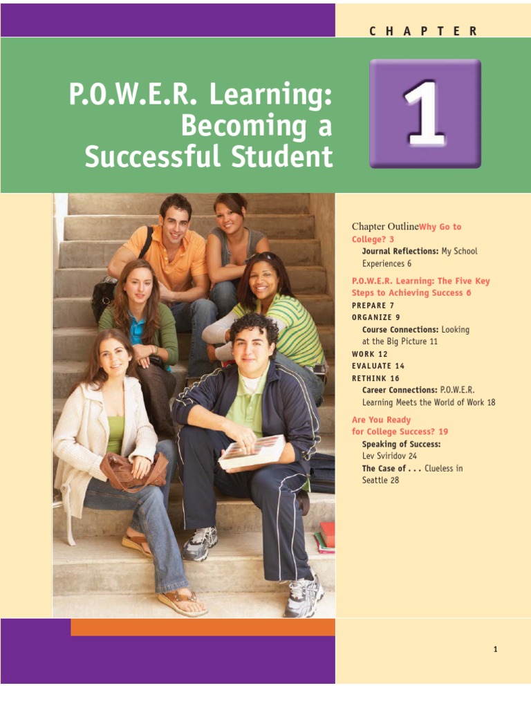 Power Learning:becoming A Better Student Chapter 01 | PDF | Goal ...
