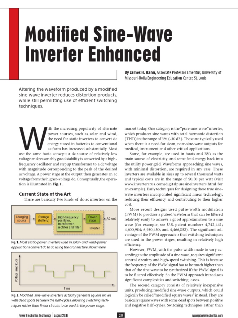 Modified Sine-Wave Inverter Enhanced With New Waveform | PDF | Power ...