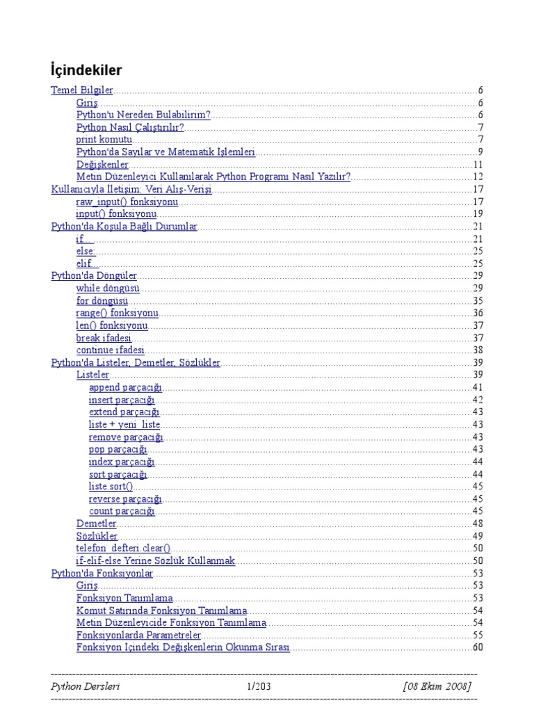 Python Programlama Dili | PDF