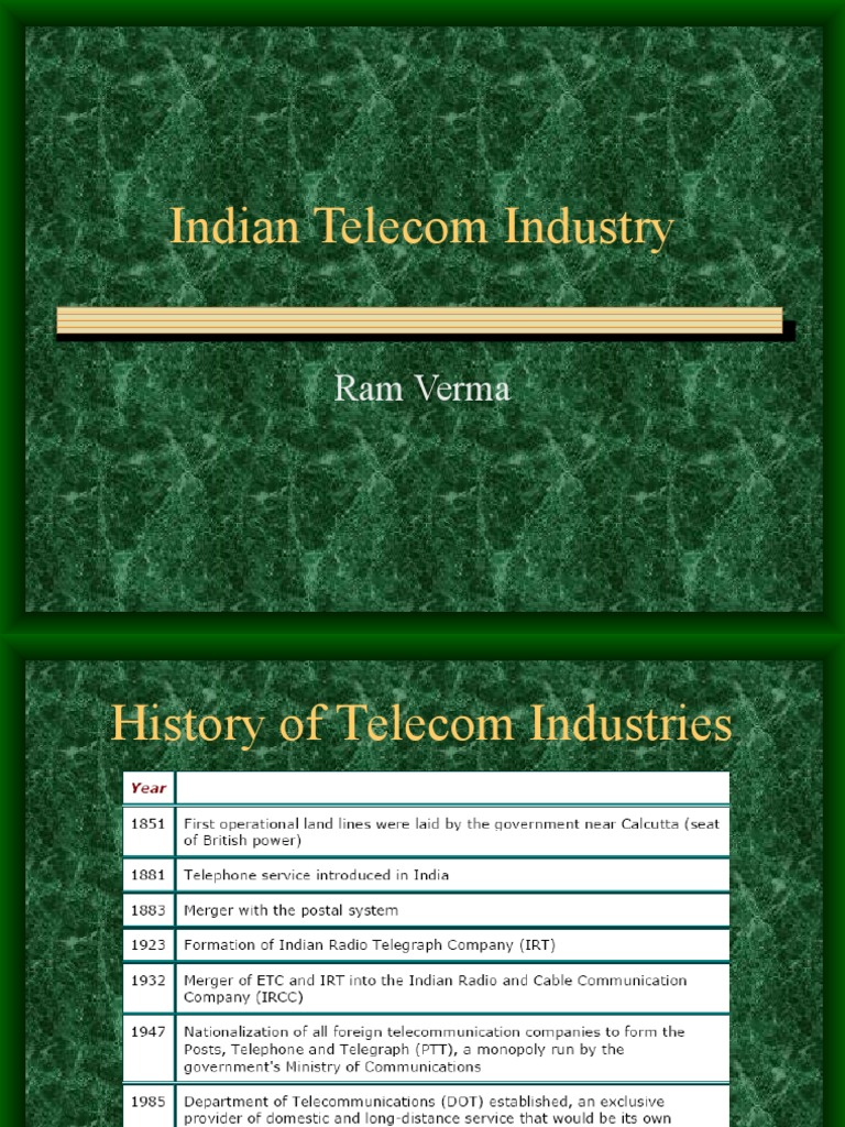 Indian Telecom Industry | PDF | Economy Of India | Telecommunications