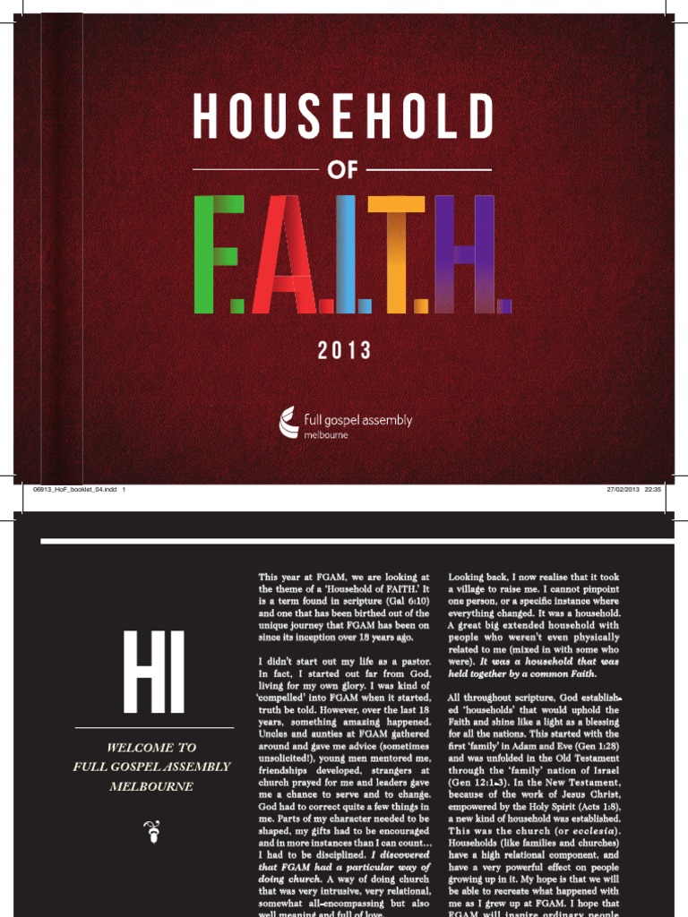 Household of FAITH Booklet 2013 | PDF | Disciple (Christianity) | Prayer