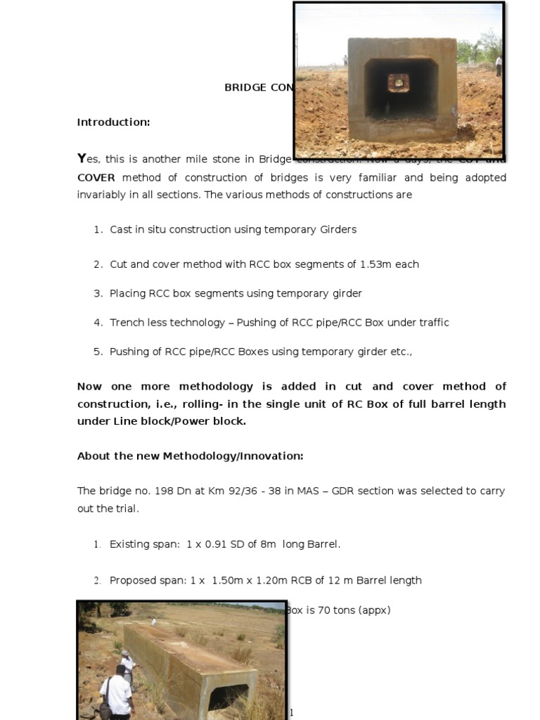 Bridge Construction | PDF | Precast Concrete | Tunnel
