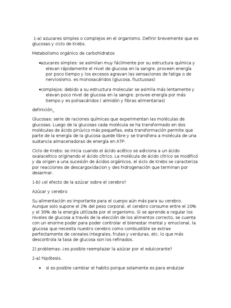 Pry Ecto | PDF | Glucosa | Sustituto de azúcar
