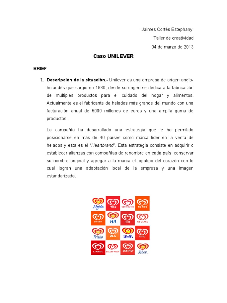 Estrategia de Helados Holanda en México | PDF | Unilever | Marca