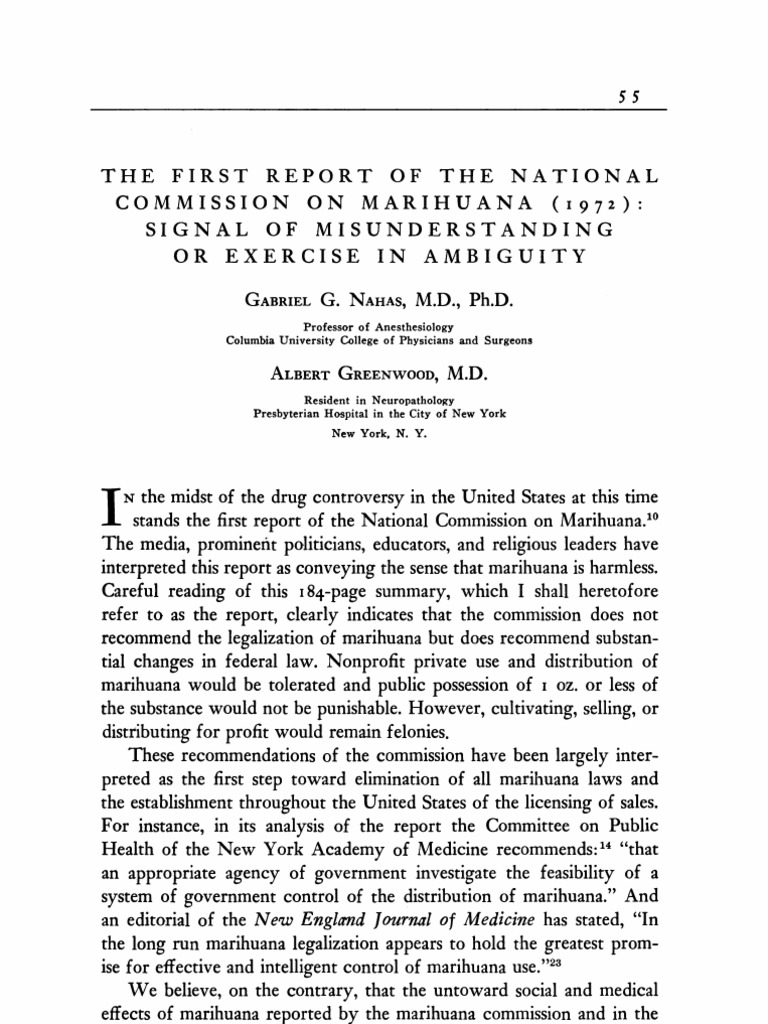 Marijuana, Signal of Misunderstanding 1972 - Nixons Report | PDF ...