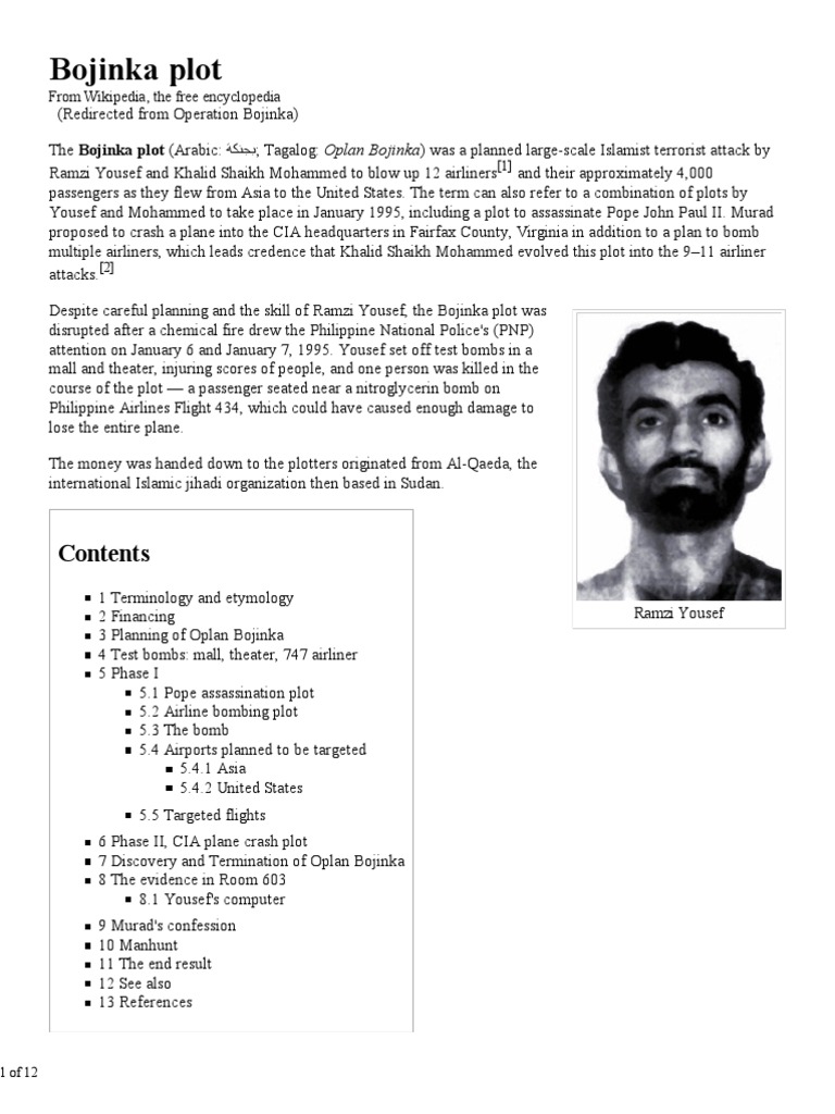 FBI Involvement in Bombings - The Bojinka Plot | PDF | Crime Thriller ...