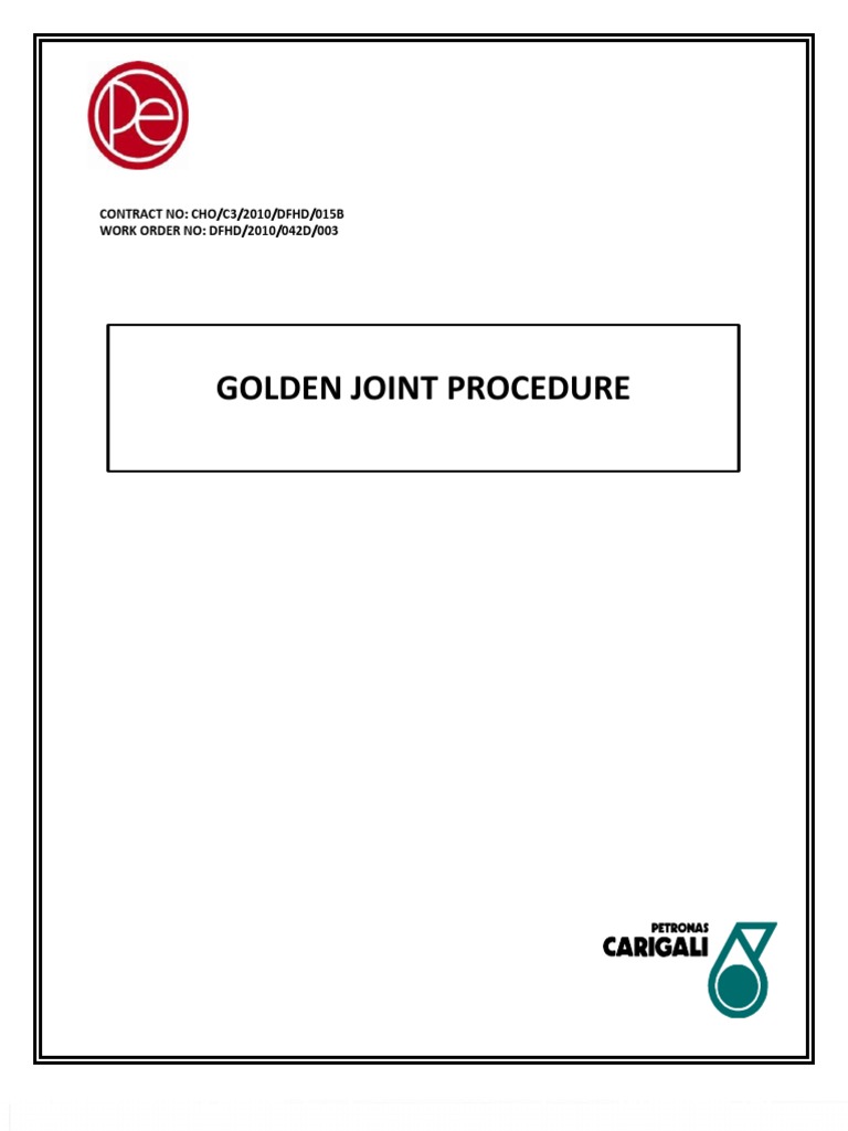 Golden Joint Procedure Rev1 | PDF