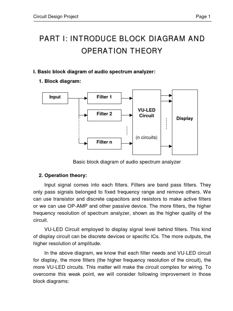 Audio Spectrum Analyzer - Circuit Desgin Project | PDF | Electronic ...