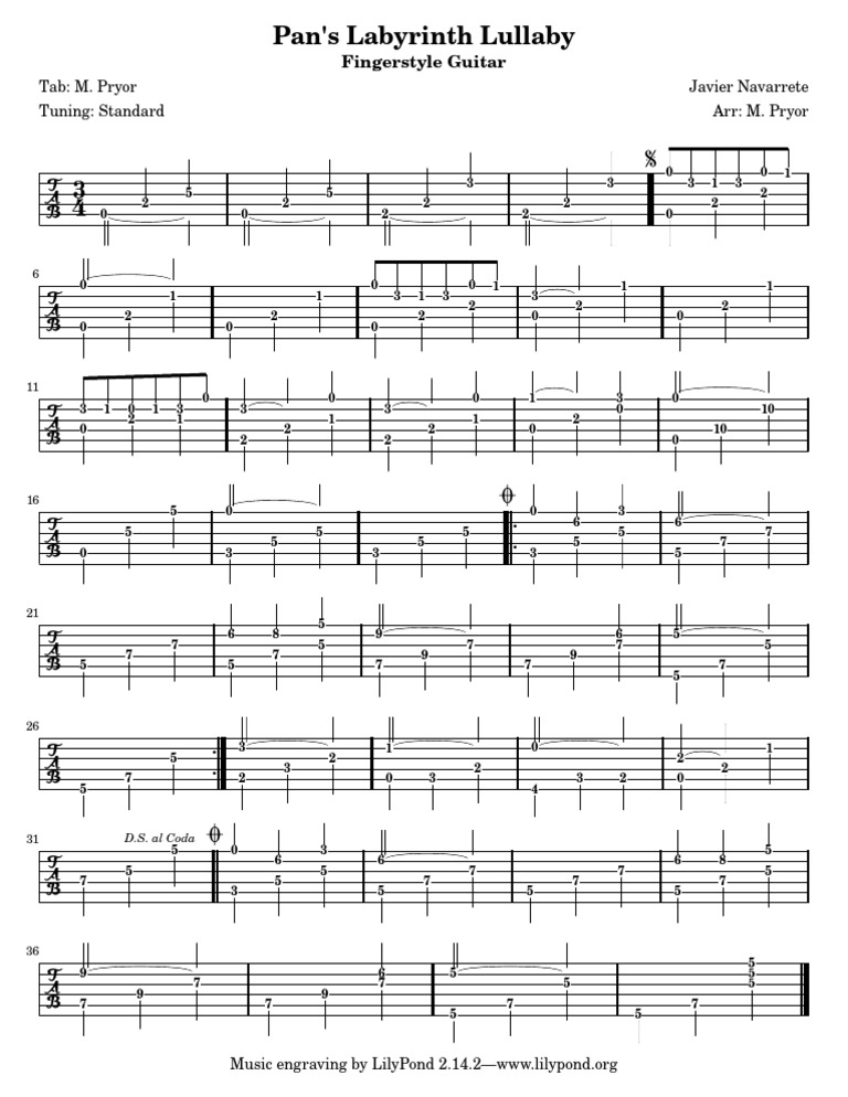 Lullaby Guitar Chords