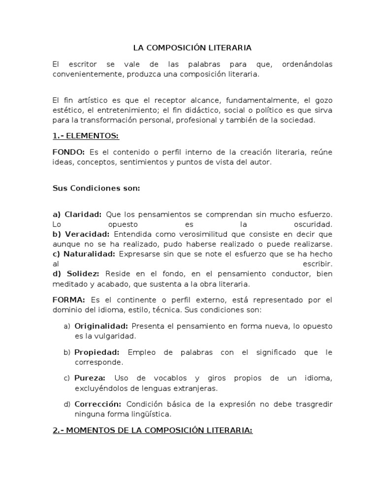 LA COMPOSICIÓN LITERARIA | Metro (poesía) | Rima