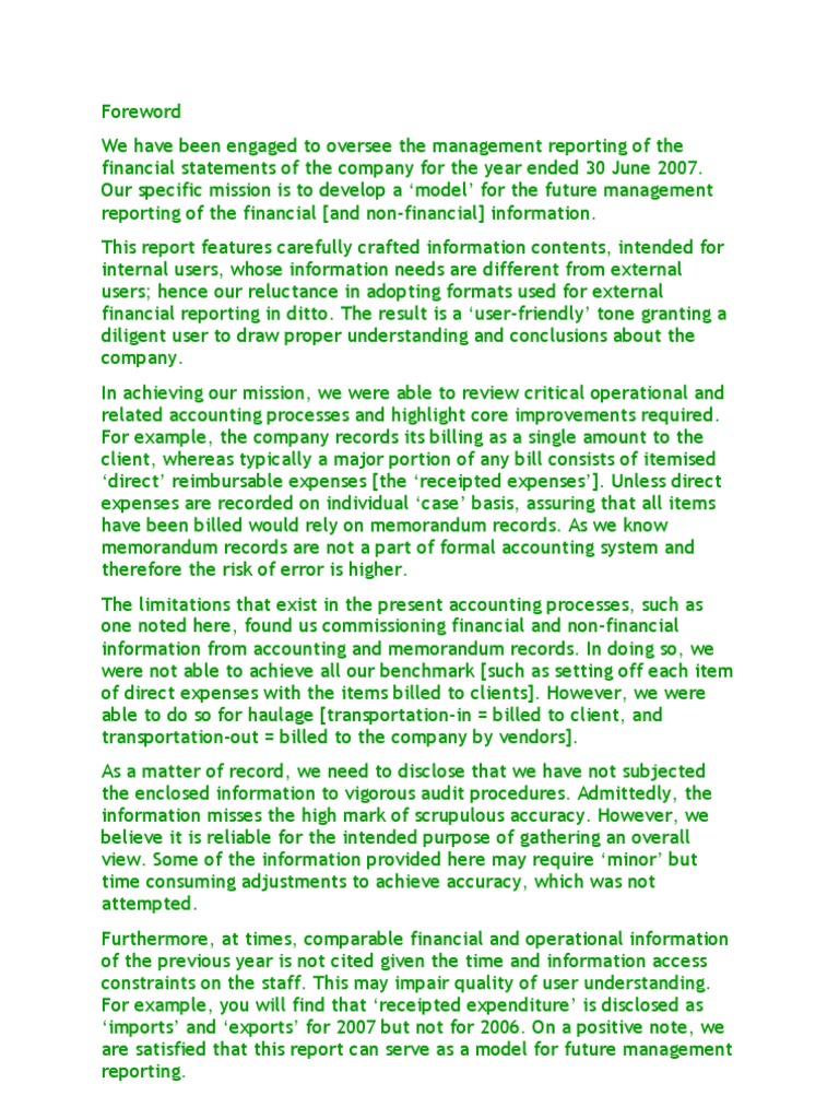 Sample FDD | PDF | Deposit Account | Financial Statement