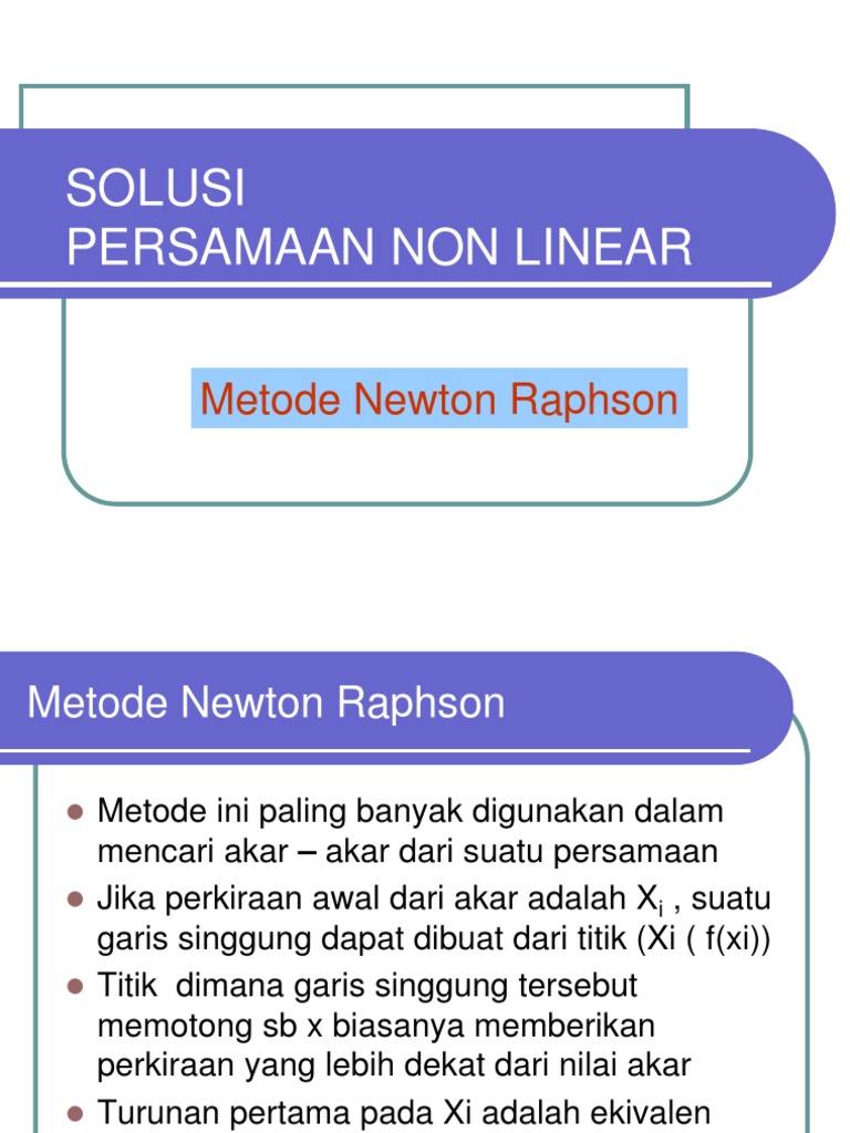 Metode Newton Raphson | PDF | Komputer
