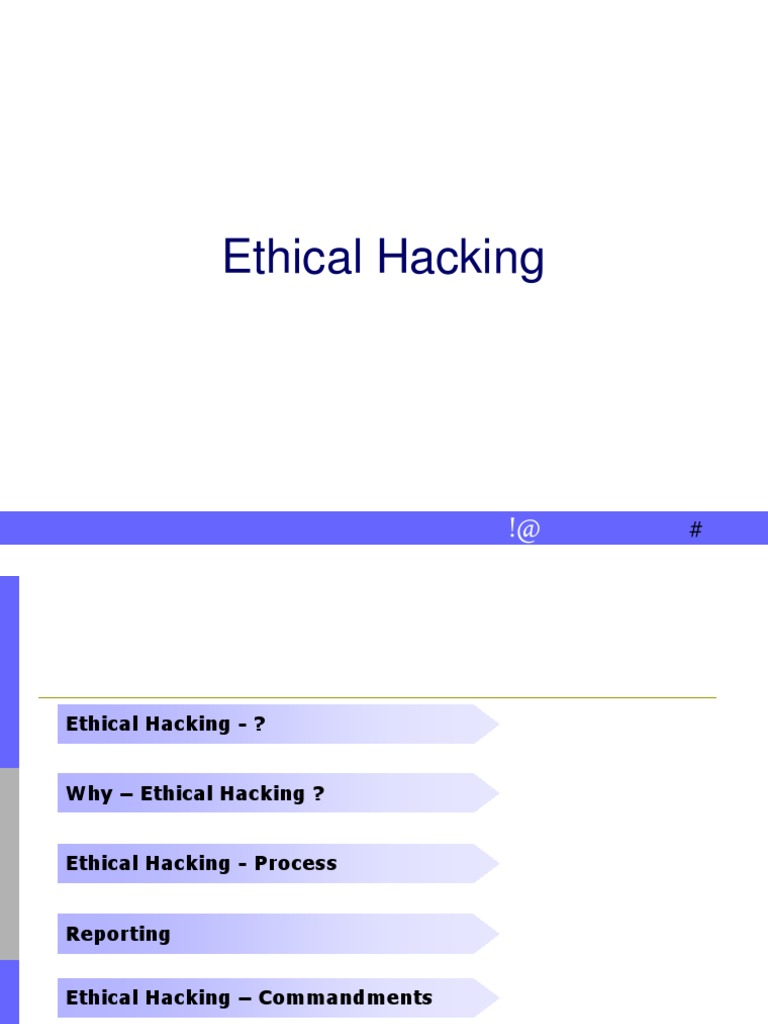 Ethical Hacking PPT Download4575 | Download Free PDF | White Hat ...