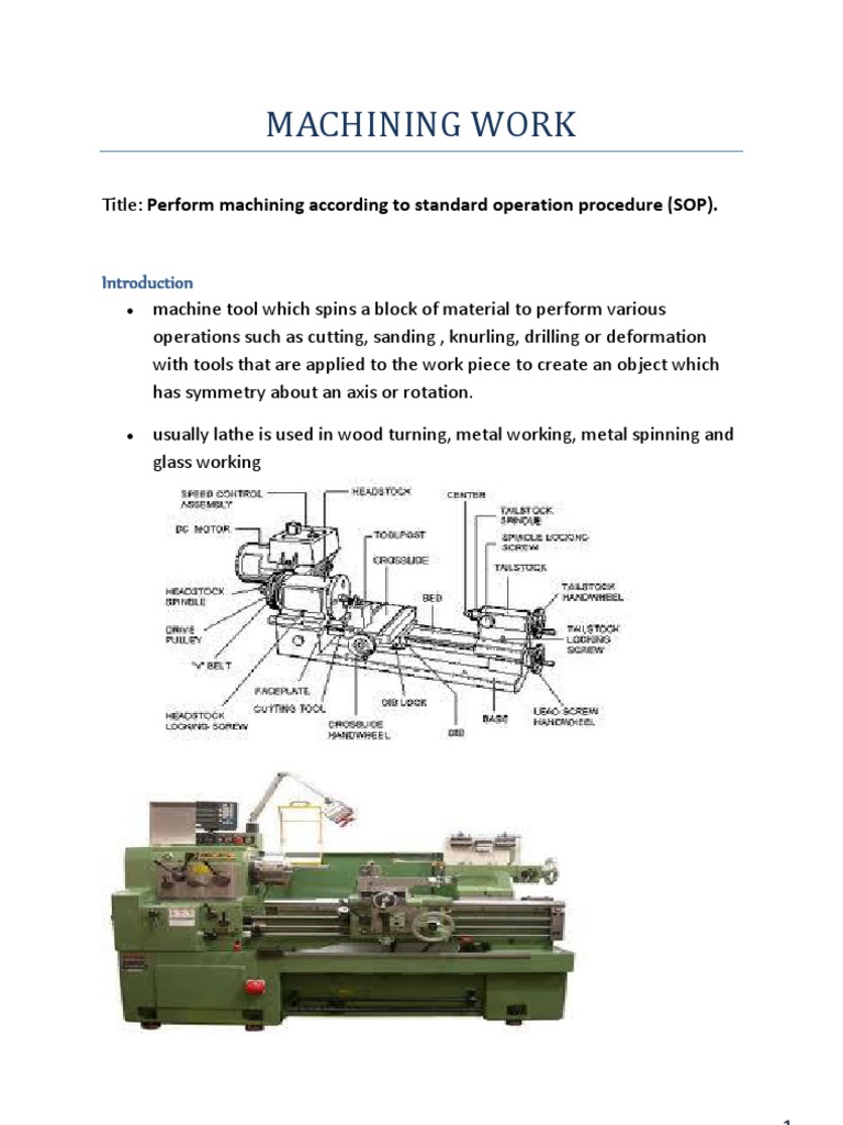 Machining Report (Lathe) | PDF | Machining | Grinding (Abrasive Cutting)