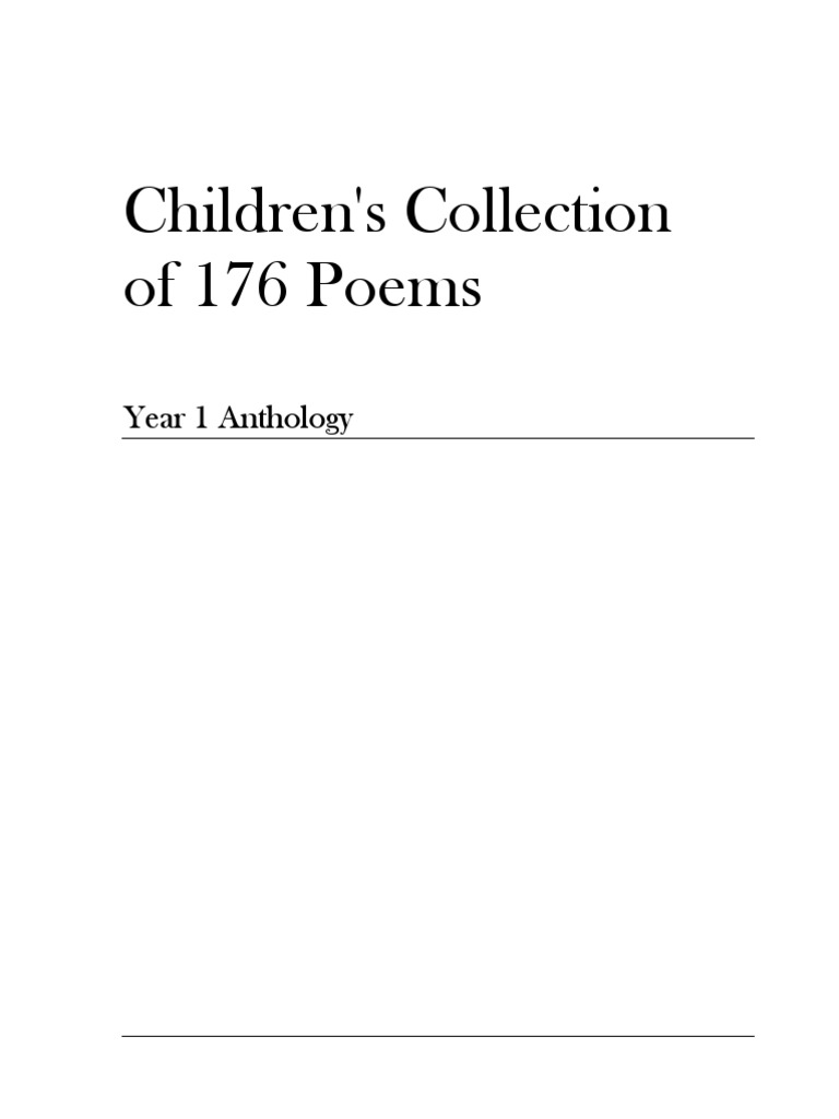 Children's Collection of 176 Poems | PDF | Poetry | Nature