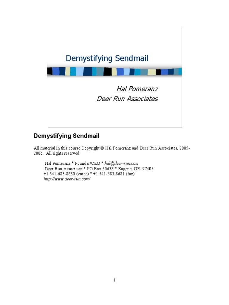 Demystifying Sendmail | PDF | Email | Computer Networking
