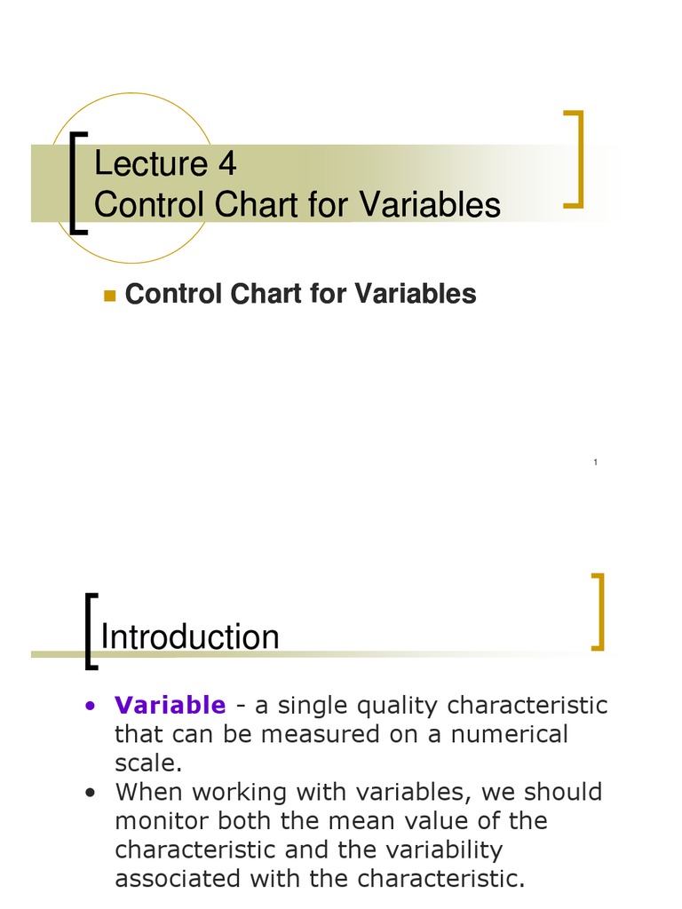 Control Chart For Variables Control Chart For Variables | PDF ...