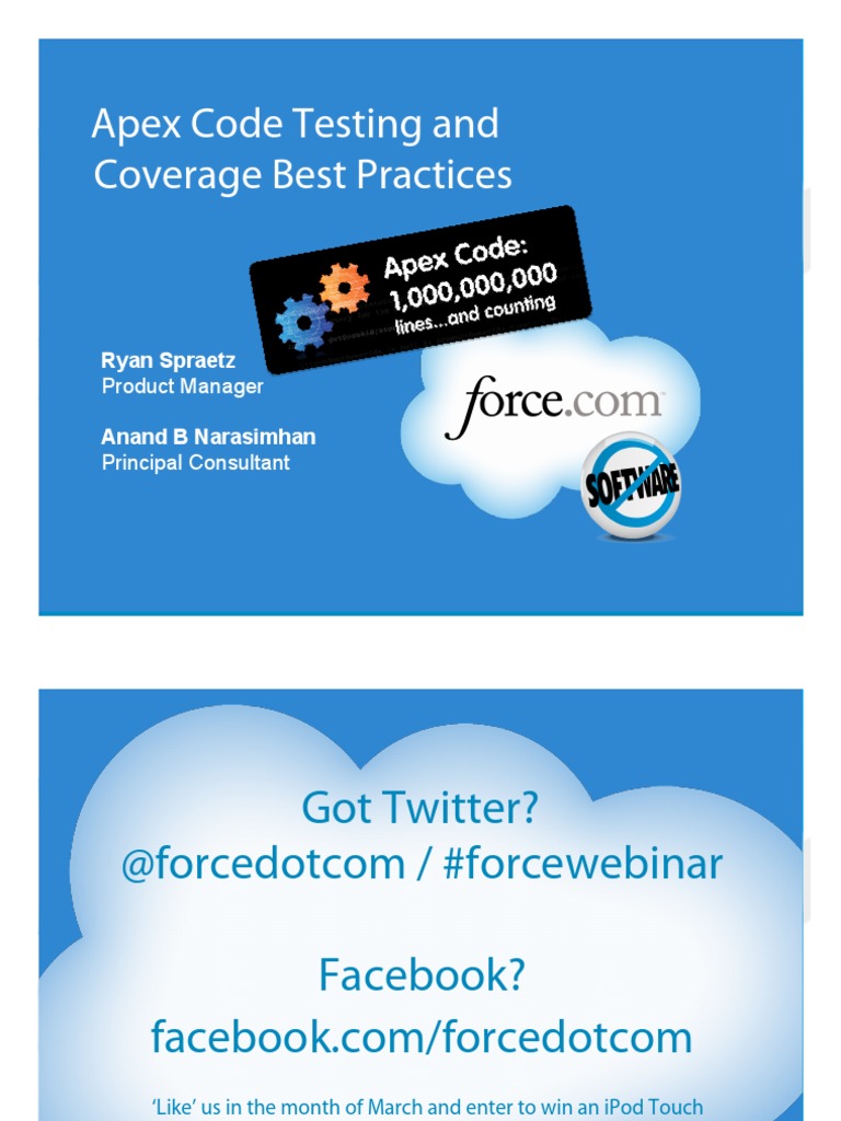 Apex Code Testing Webinar | PDF | Twitter | Application Programming ...
