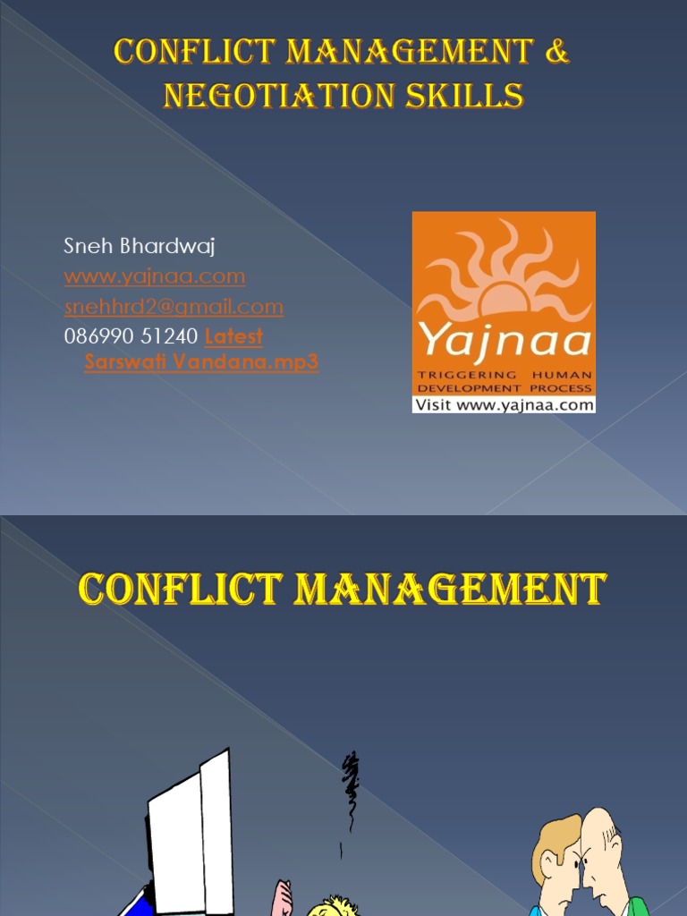 Conflict Management & Negotiation Skills | Download Free PDF ...