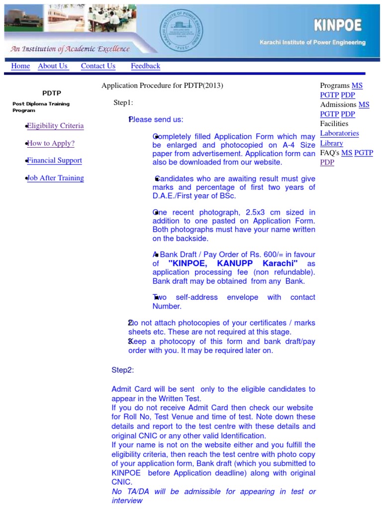 KINPOE, Karachi Institute of Power Engineering | PDF | University And ...