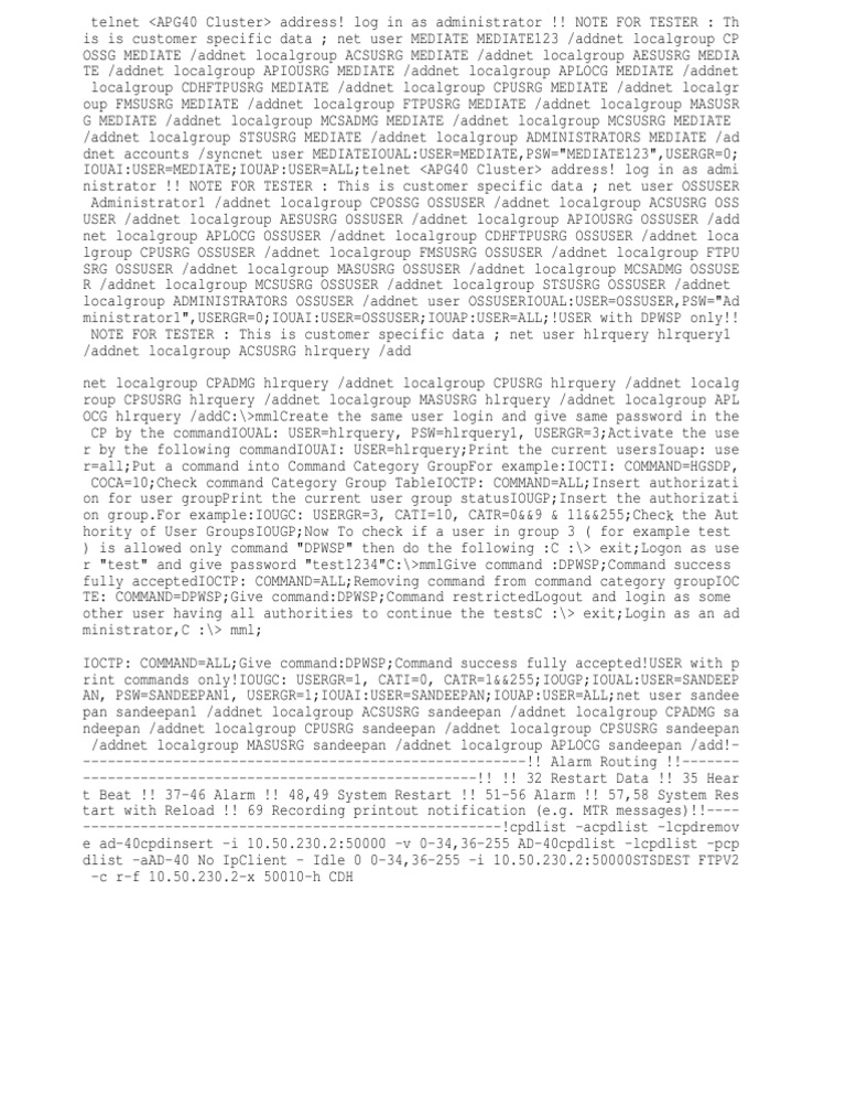 Add users and permissions on APG40 cluster | PDF | Information Technology | Computer Architecture