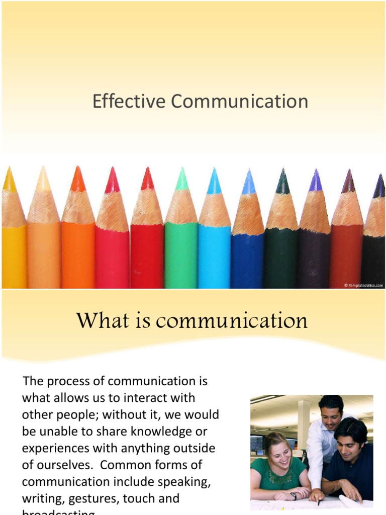 Effective Communication | PDF | Communication | Information