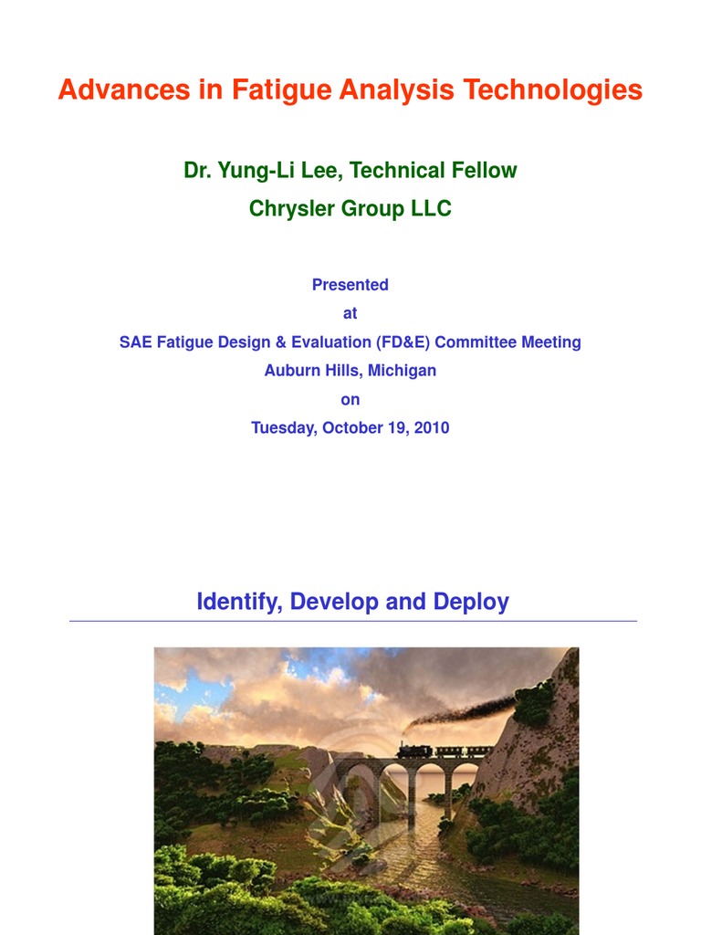 Advances in Fatigue Analysis Technologies | PDF | Fatigue (Material ...