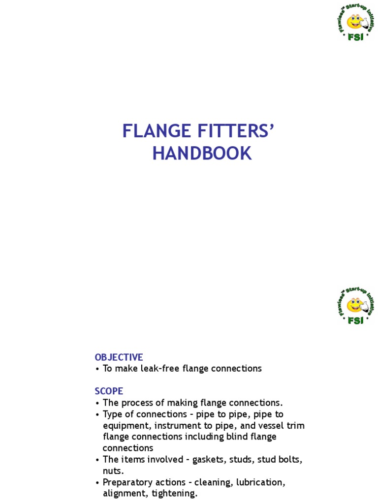 Flange Fitters Hand Book | PDF | Pipe (Fluid Conveyance) | Screw