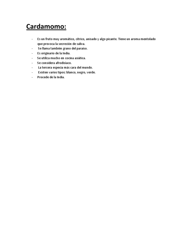Cardamom o | PDF