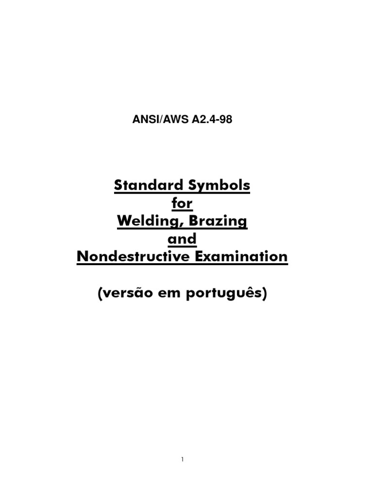ANSI-AWS A2.4-98 - Simbologia de Soldagem - (AWS) | PDF