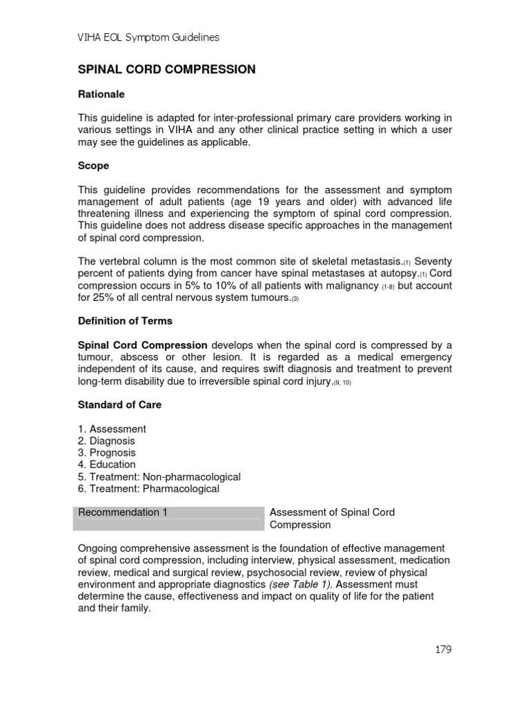 Spinal Cord Compression | PDF | Radiation Therapy | Medical Diagnosis