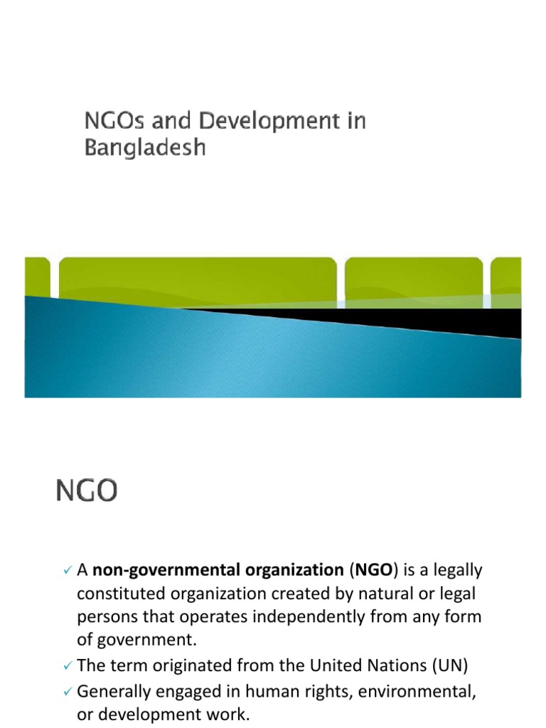 NGOs and Development in Bangladesh | PDF | Non Governmental ...