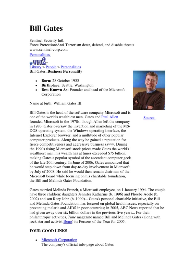 Bill Gates PDF | PDF | Microsoft | Dos