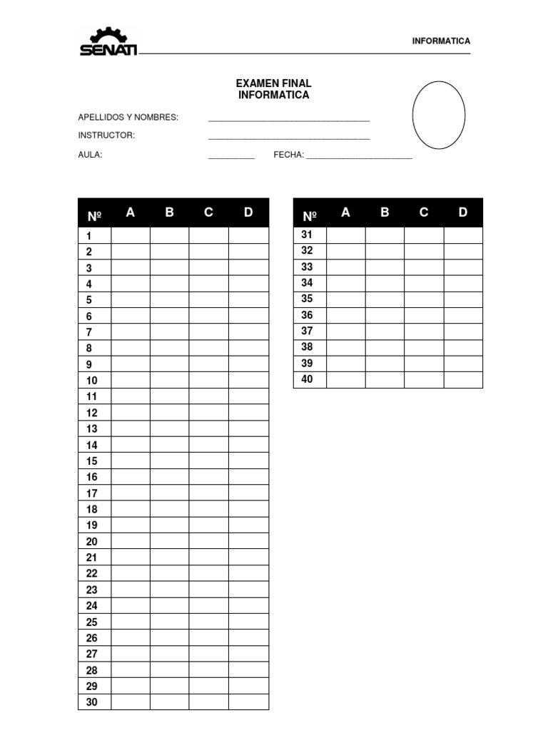 Examen Final de Informatica | PDF | Microsoft Excel | Hoja de cálculo Examen Final de Informatica | PDF | Microsoft Excel | Hoja de cálculo