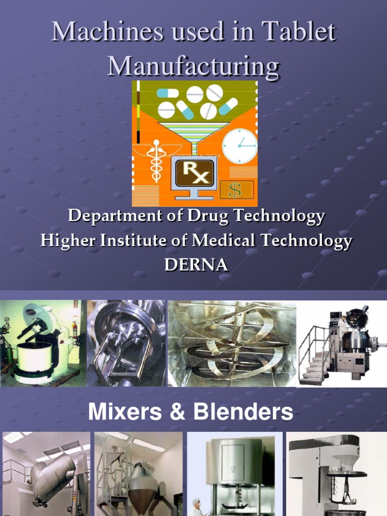 Machines Used in Tablet Manufacturing | PDF