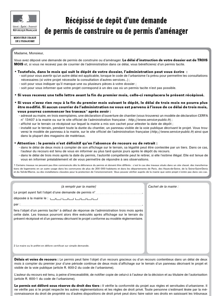 Cerfa 13409 Permis de Construire | PDF | Science | Géographie