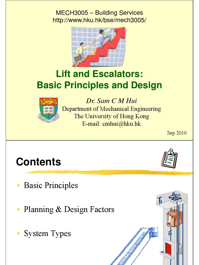 Lift and Escalators: Basic Principles and Design: MECH3005 - Building ...