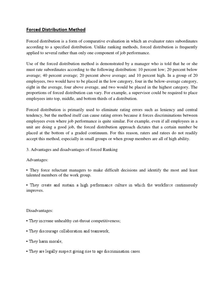 Forced Distribution Method | PDF