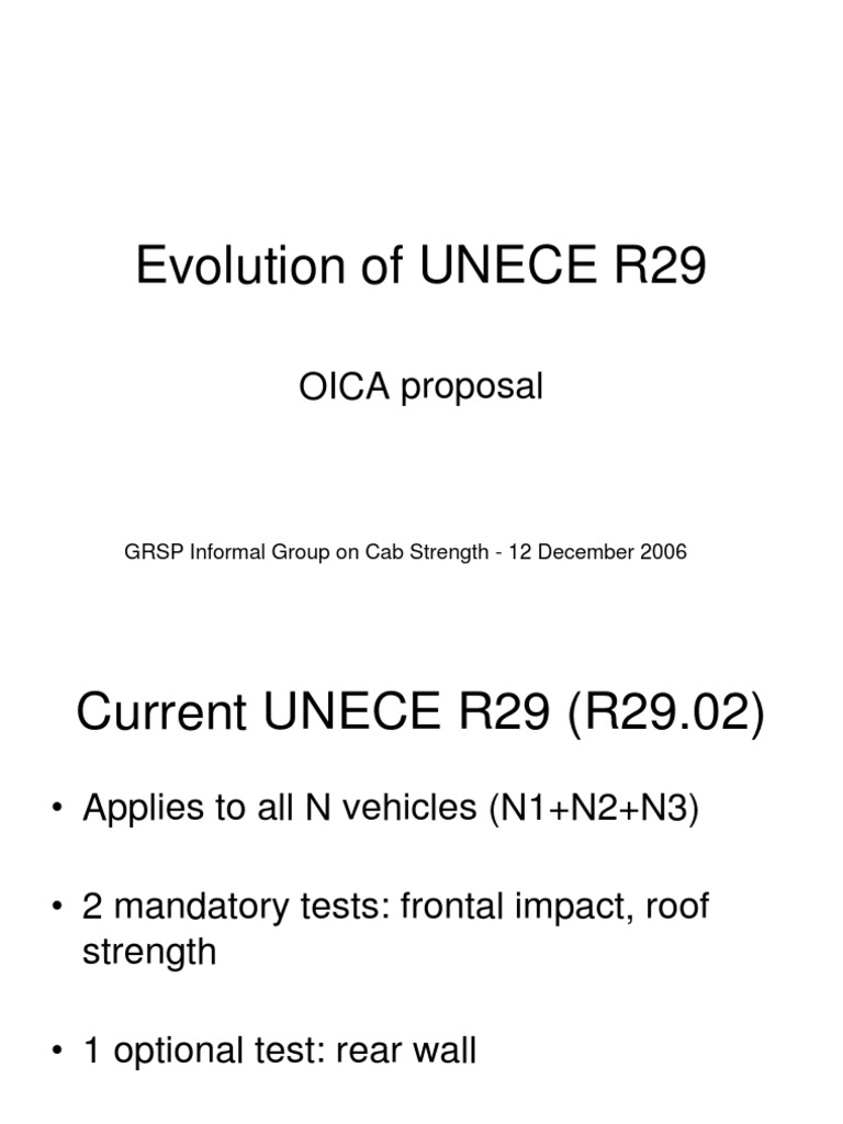 Presentation GRSP40 OICA R29e | PDF | Truck | Traffic Collision