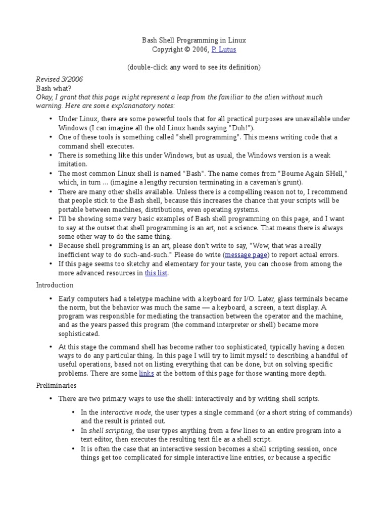 Shell Programming | PDF | Command Line Interface | Regular Expression