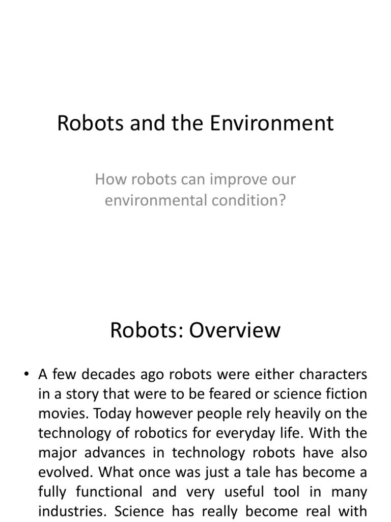 Robots Enhancing Environmental Care | PDF | Robot | Robotics
