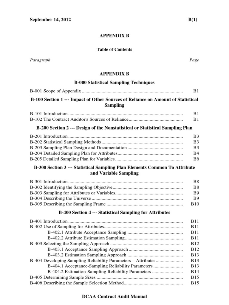 Appendix B - Statistical Sampling Techniques | PDF | Sampling ...