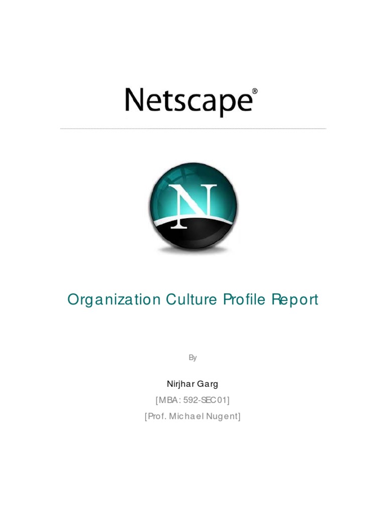 Netscape - OrG Culture Report | PDF | Web Browser | Computing