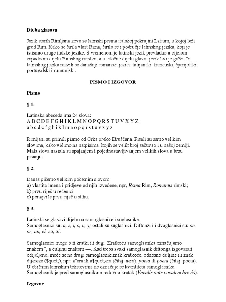 Latinski Jezik | PDF