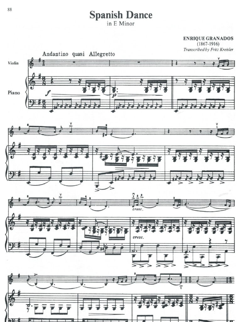 Granados - Kreisler Danza Spagnola | PDF
