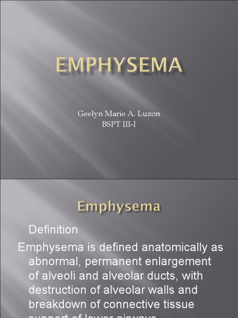 Emphysema Definition