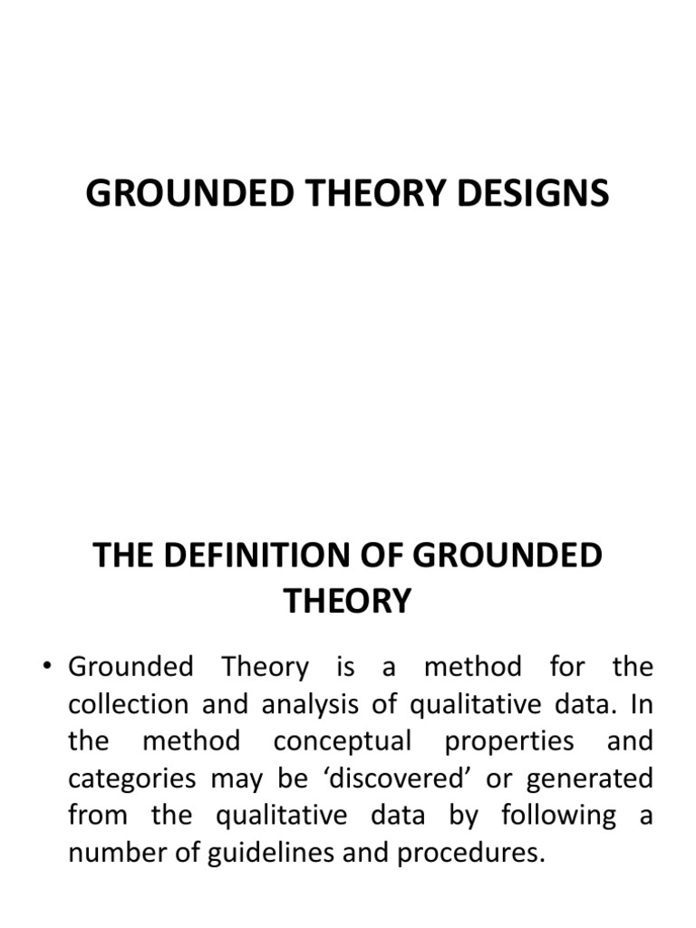 Grounded Theory Designs | PDF | Truth | Epistemology