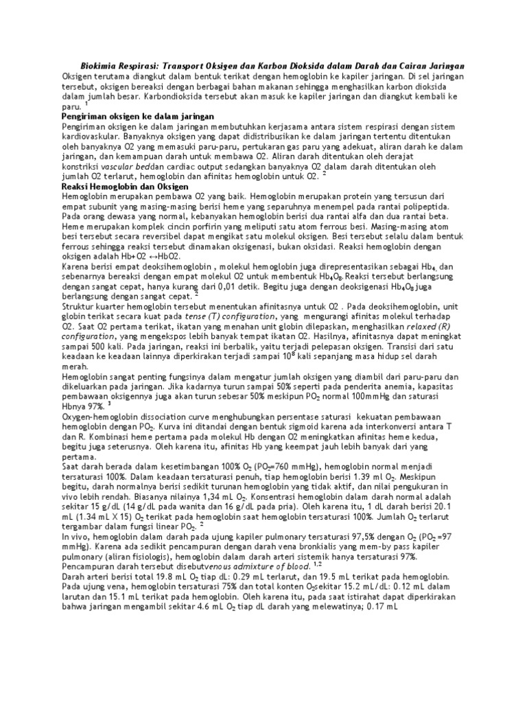 Biokimia Respirasi HB | PDF
