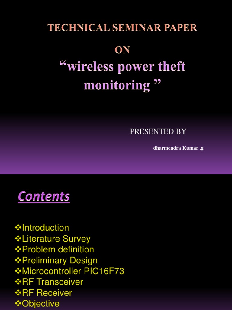 Power Theft Detection System Overview | PDF | Microcontroller ...