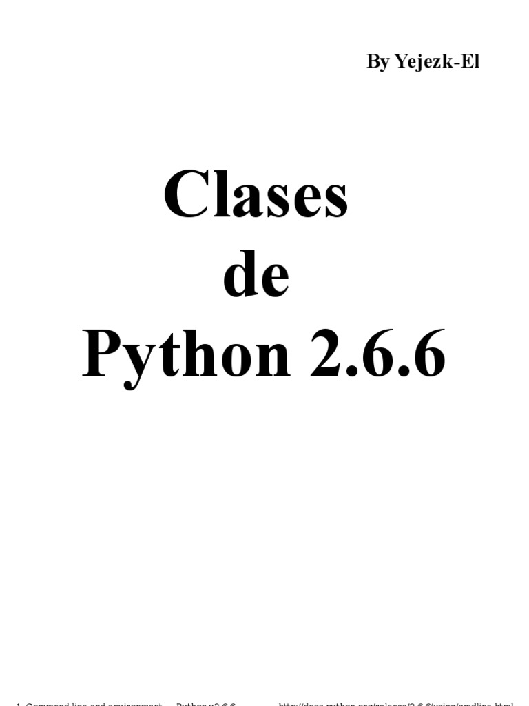 Clases De Python 266 Clases De Python 266 Pdf Command Line Interface String Computer